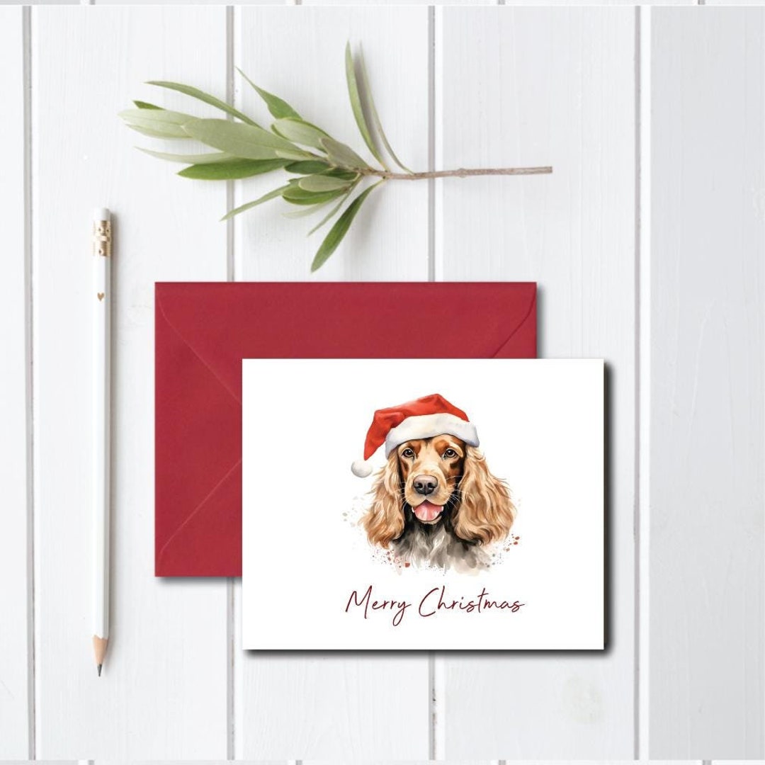 Dog Christmas Cards, English Cocker Spaniel, Dogs, Dog Stationery, Dog ...