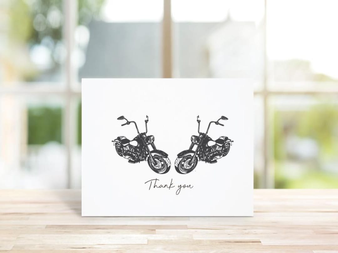 Motorcycle Wedding Thank You Cards, Motorcycles, Thank You Cards ...