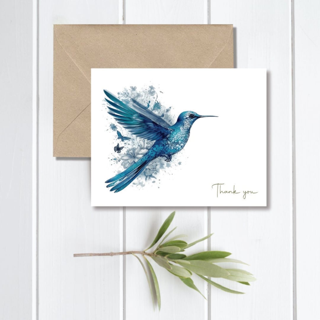Hummingbird Thank You Cards, Hummingbird Note Cards, Hummingbirds ...