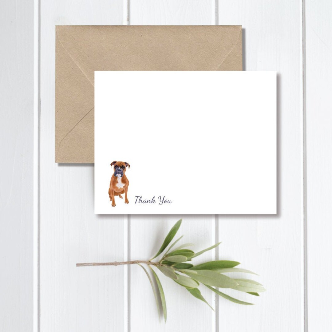 Boxer Dog Breed Gift, Boxer Lover, Boxer Stationery, Personalized Note ...