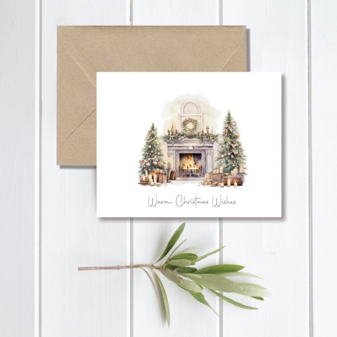 Christmas Cards, Fireplace Christmas Cards, Christmas Cards, Holiday ...
