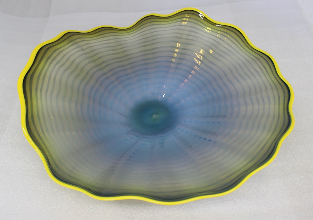 Beautiful Hand Blown Glass Art Wall Platter Plate Bowl 2973 ONEIL - Etsy