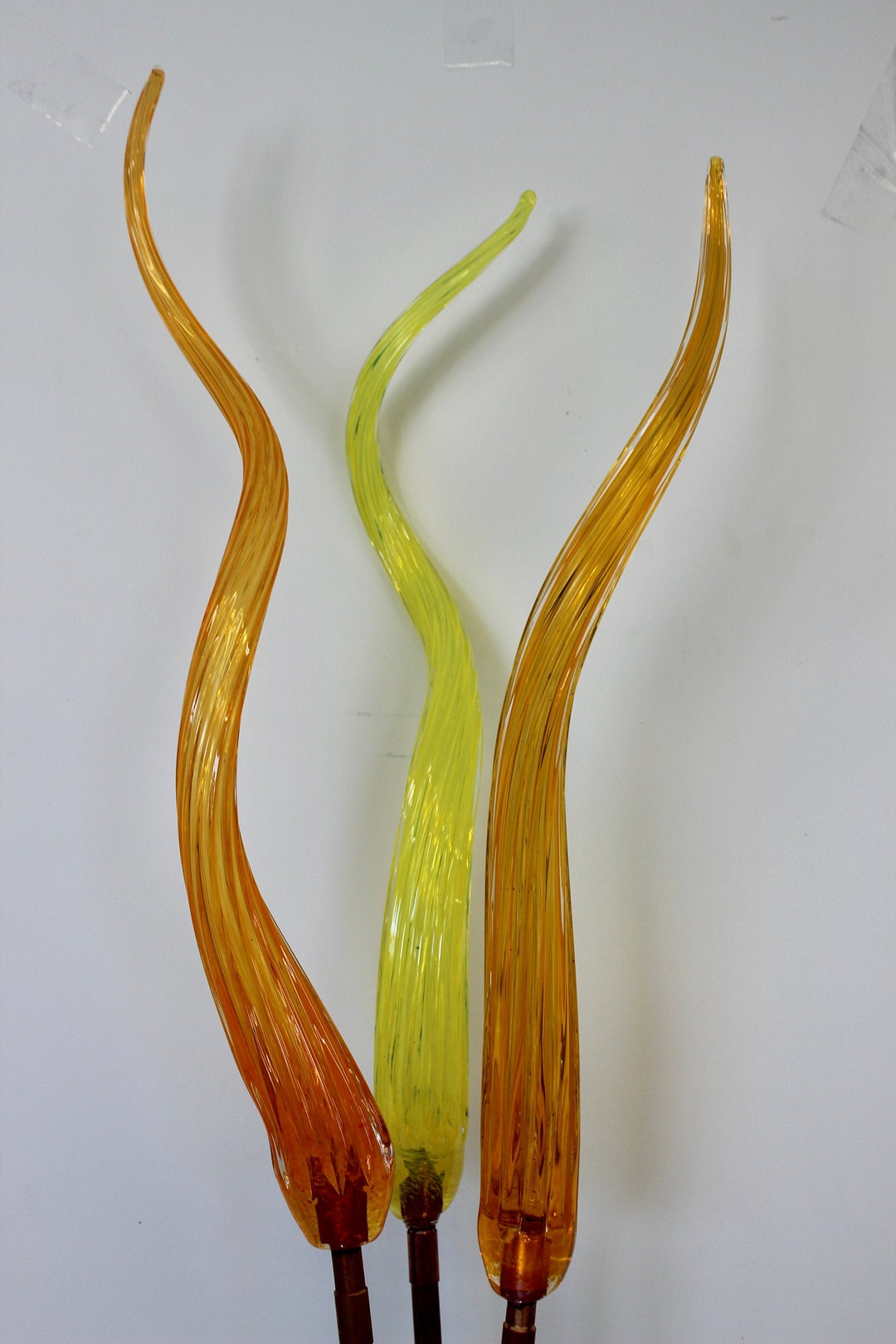 Yard Art Glass Garden Art Hand Blown Glass Art Crystal Outdoor ...