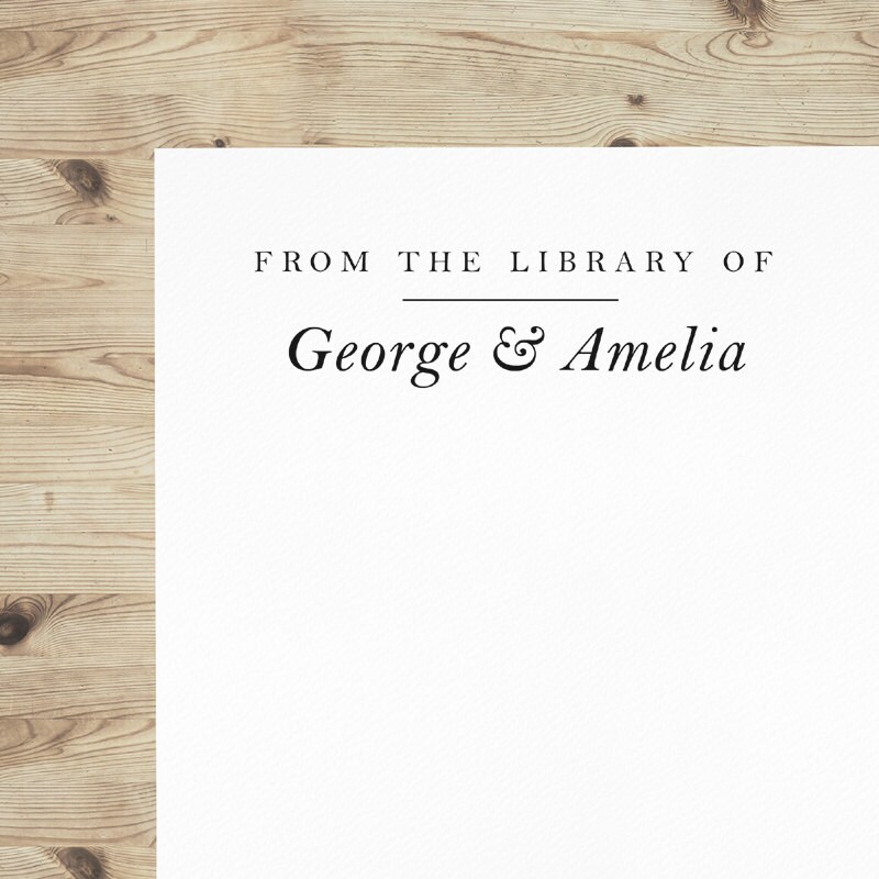 Library Stamp Book Stamp From the Library Of Gift for Book | Etsy