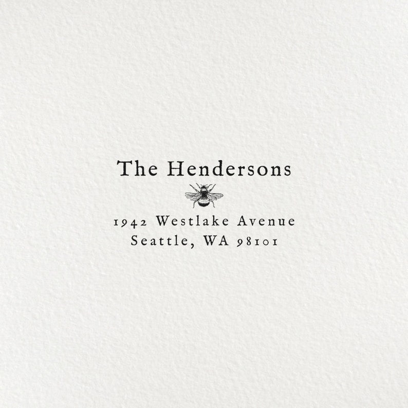 Honeybee Return Address Stamp Self Inking Address Stamp Bee - Etsy