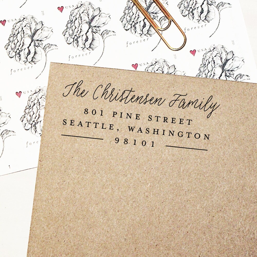 Custom Return Address Stamp Self Inking Address Stamp Family - Etsy