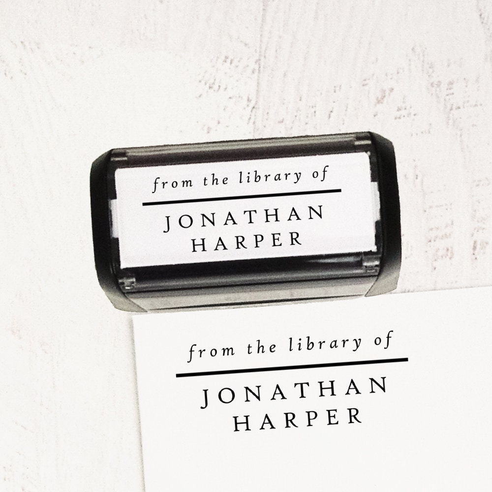 Library Stamp, Book Stamp, From the Library of Stamp, Ex Libris ...