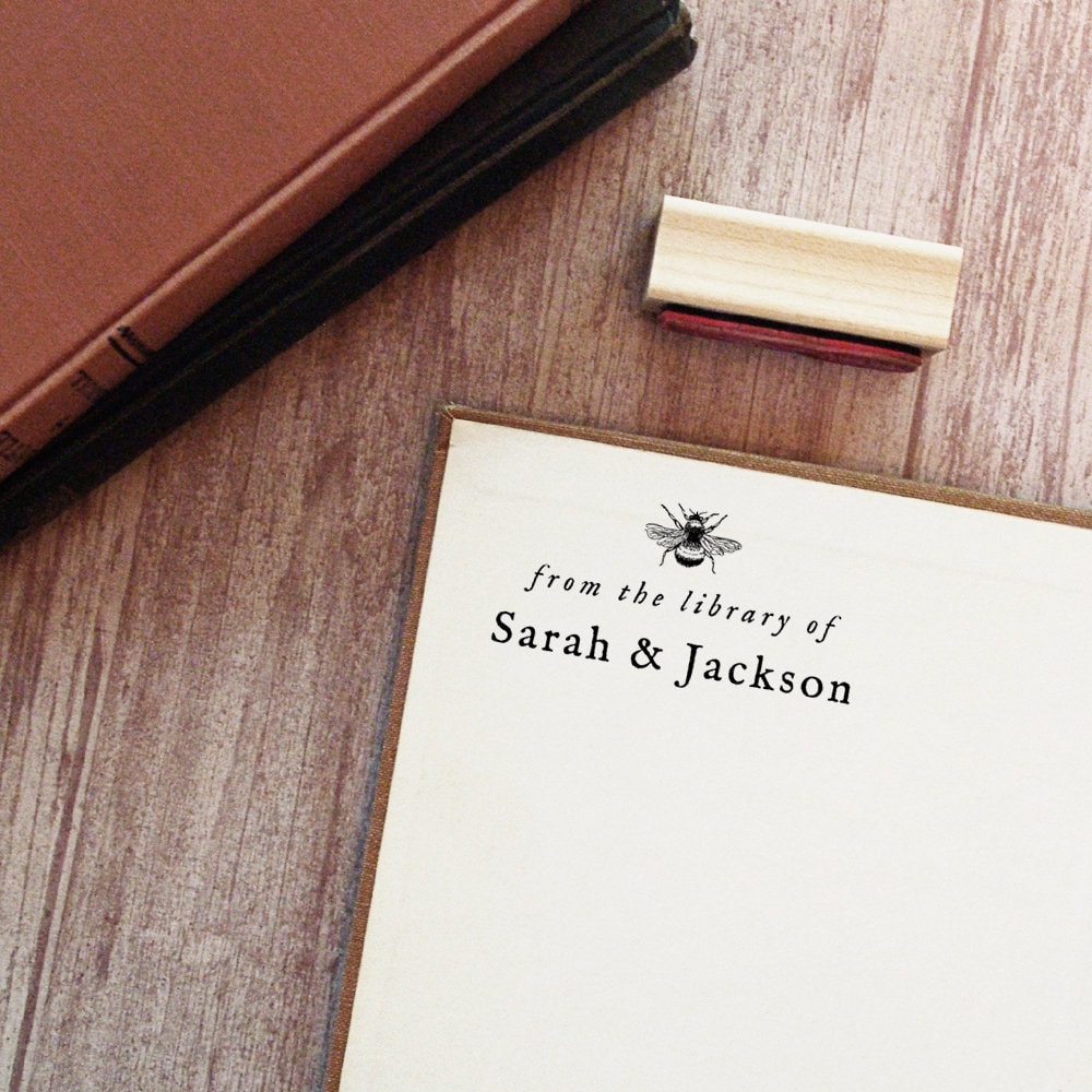 Honeybee Library Stamp Book Stamp From the Library Of Ex | Etsy