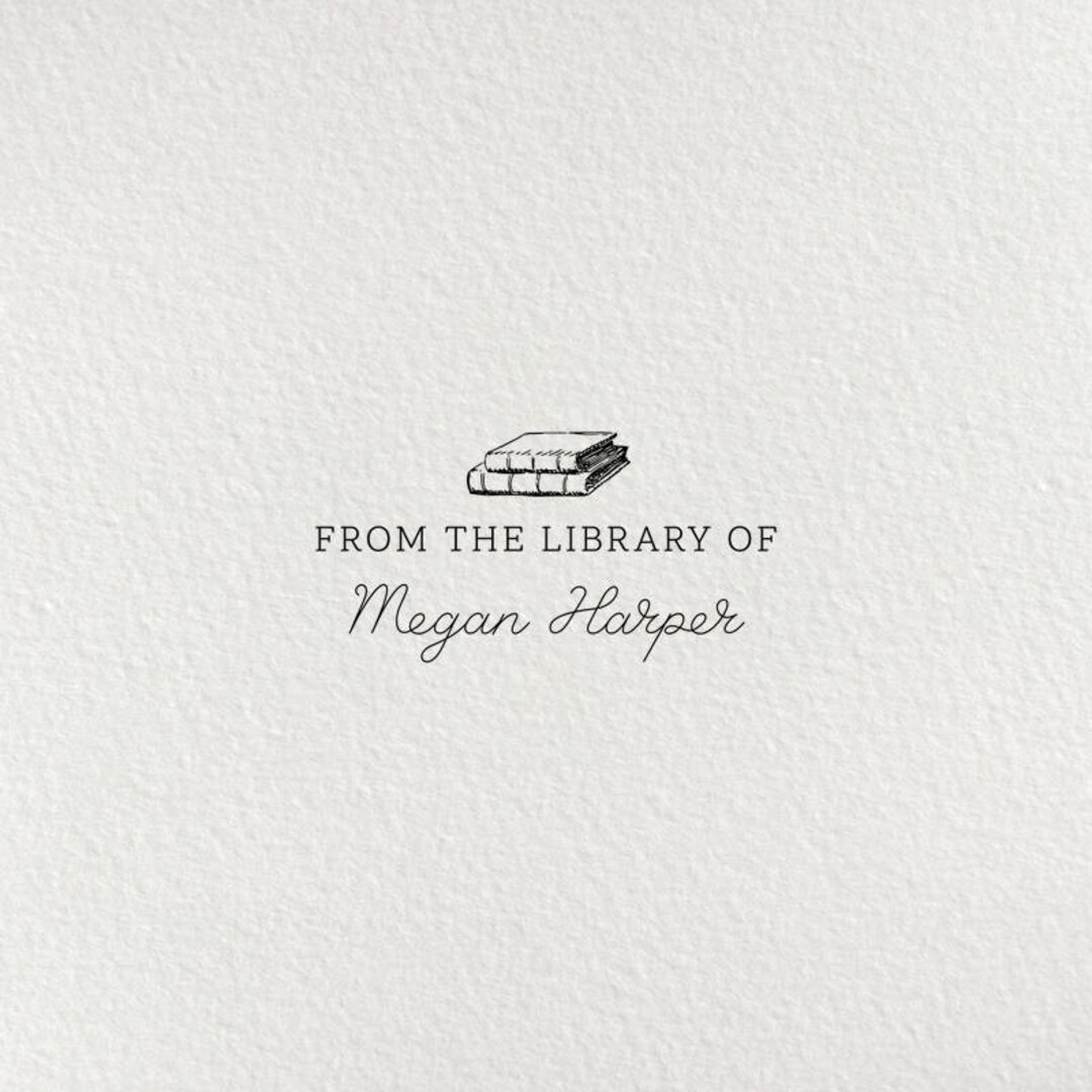 Library Stamp, Book Stamp, Self Inking Stamp, Gifts for Book Lovers ...