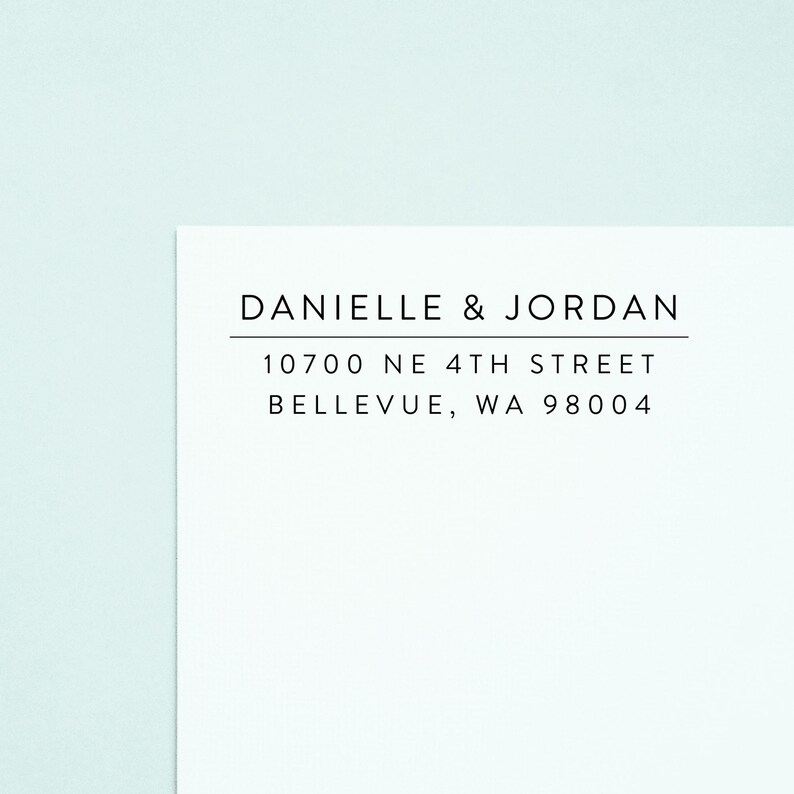 Return Address Stamp, Self Inking Address Stamp, Modern Stamp, Custom ...
