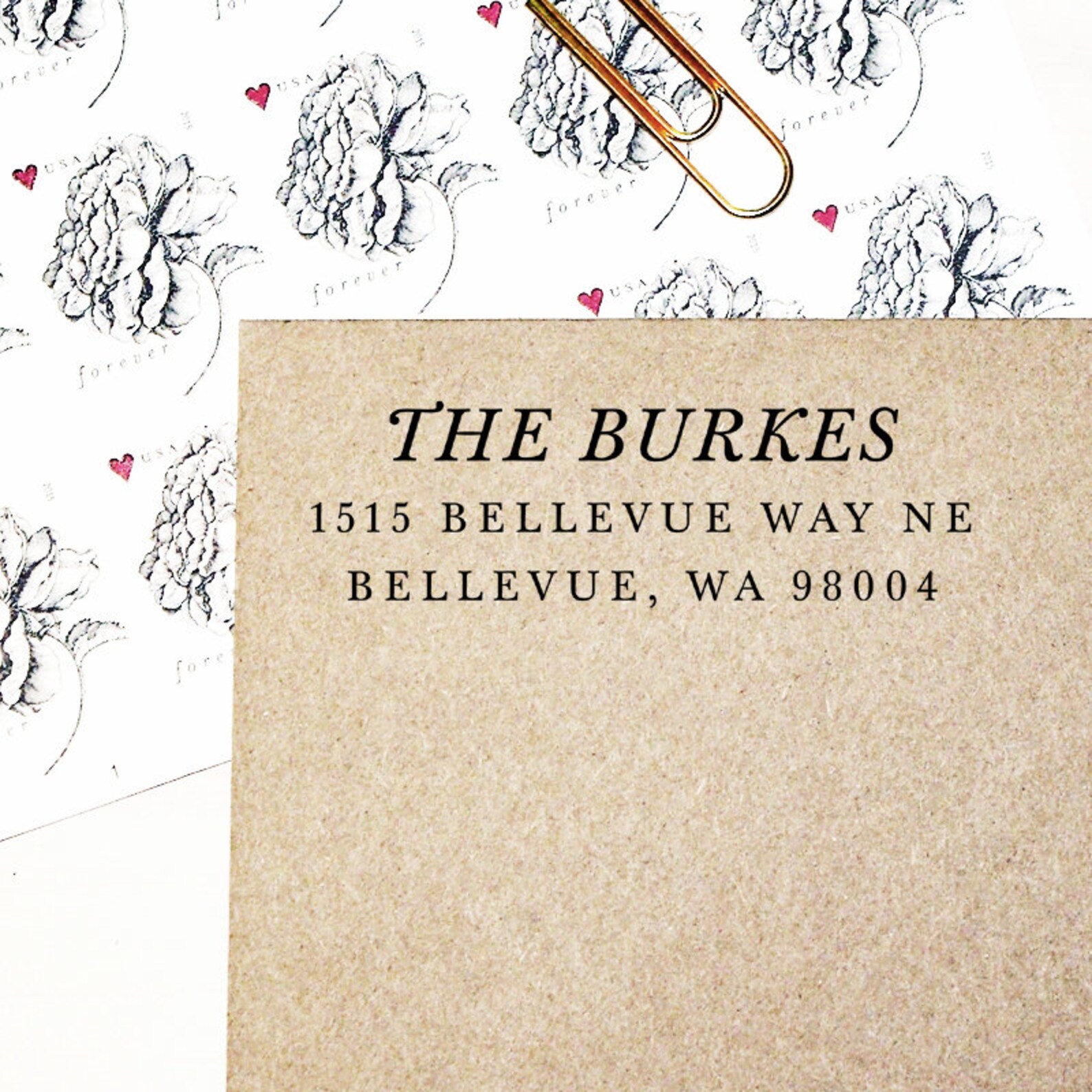 Modern Address Stamp, Minimal Personalized Return Address, Housewarming ...