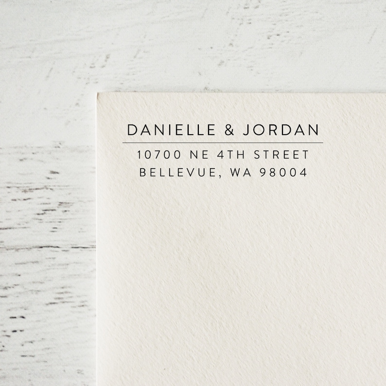 Return Address Stamp Self Inking Address Stamp Modern Stamp - Etsy