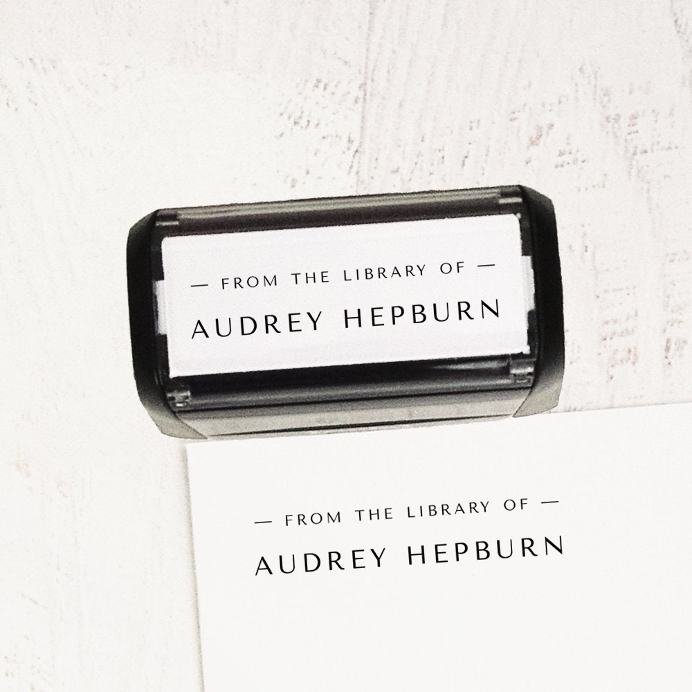 Library Stamp, Book Stamp, Gifts for Book Lovers, From the Library Of ...