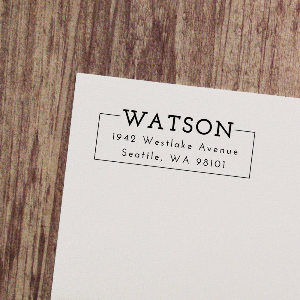 Return Address Stamp Self Inking Address Stamp Modern Stamp - Etsy