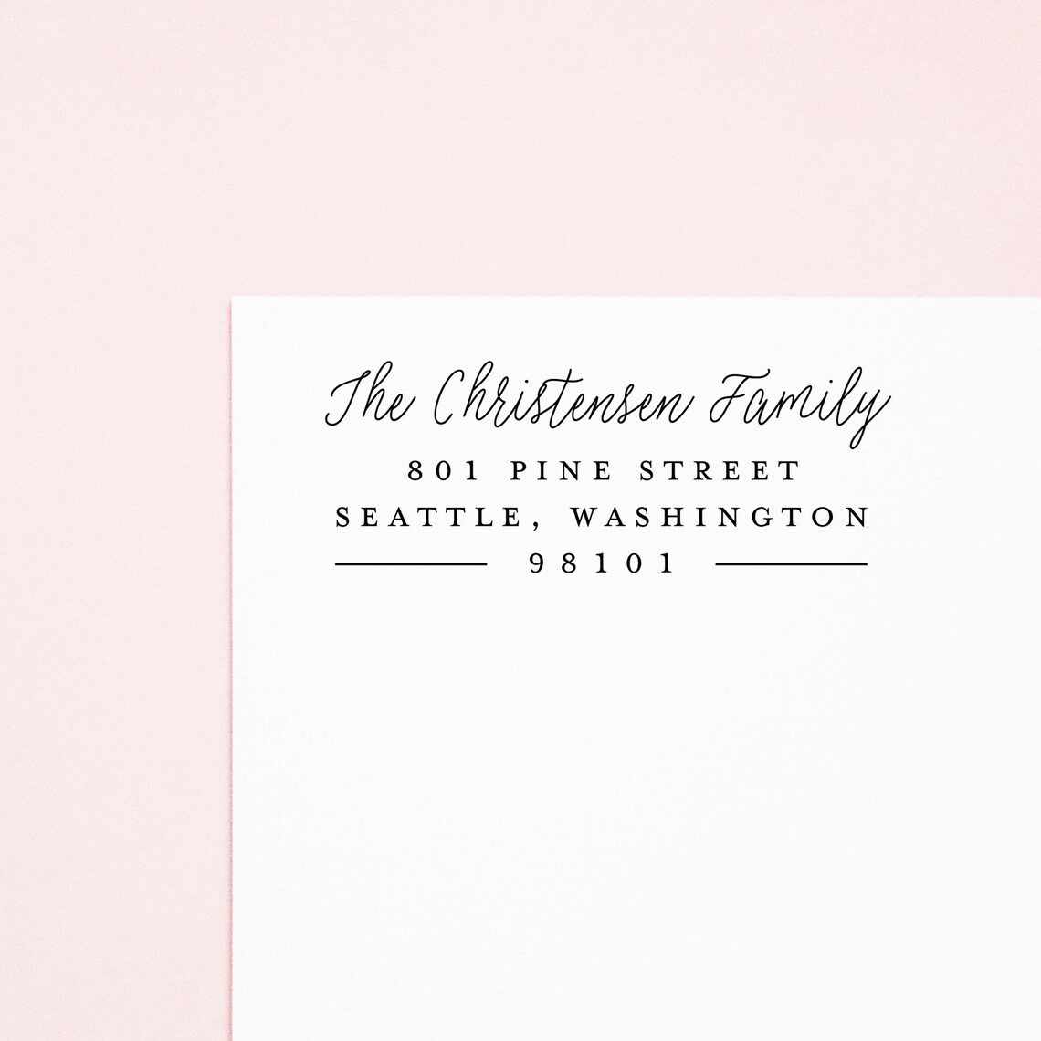 Modern Address Stamp, Family Personalized Return Address, Housewarming ...