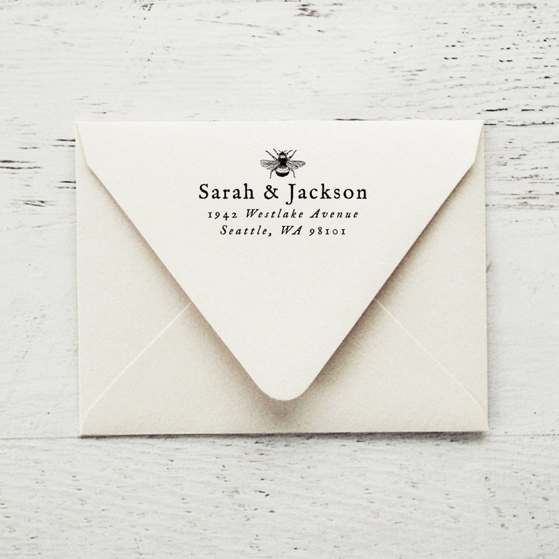 Honeybee Return Address Stamp Self Inking Address Stamp Bee | Etsy