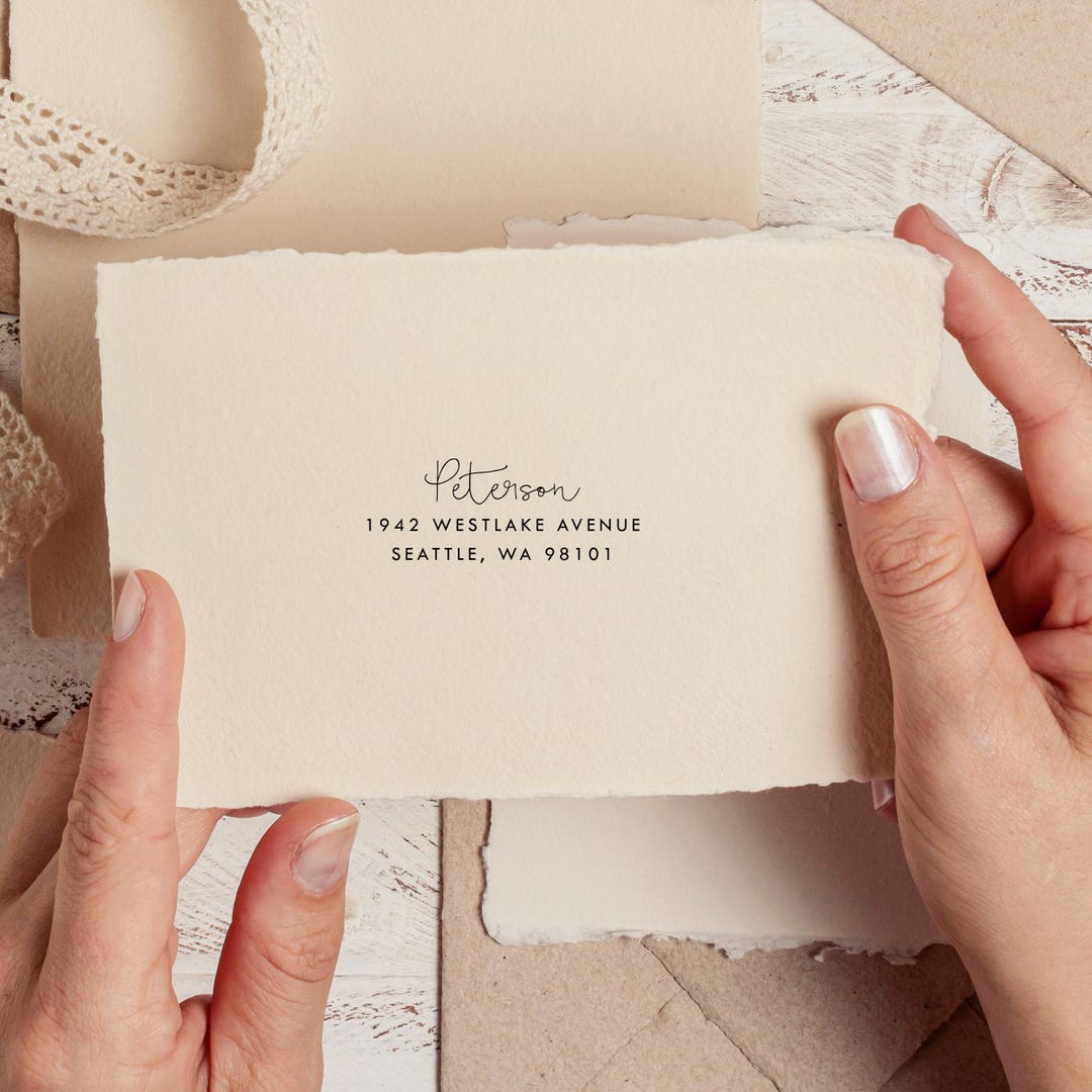 Classic Address Stamp, Minimal Personalized Return Address ...