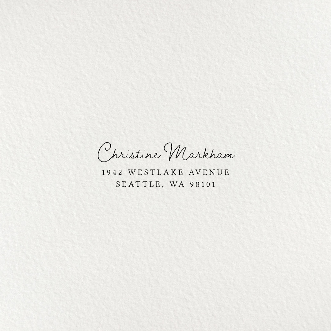 Minimal Return Address Stamp, Self Inking Address Stamp, Custom Stamp ...