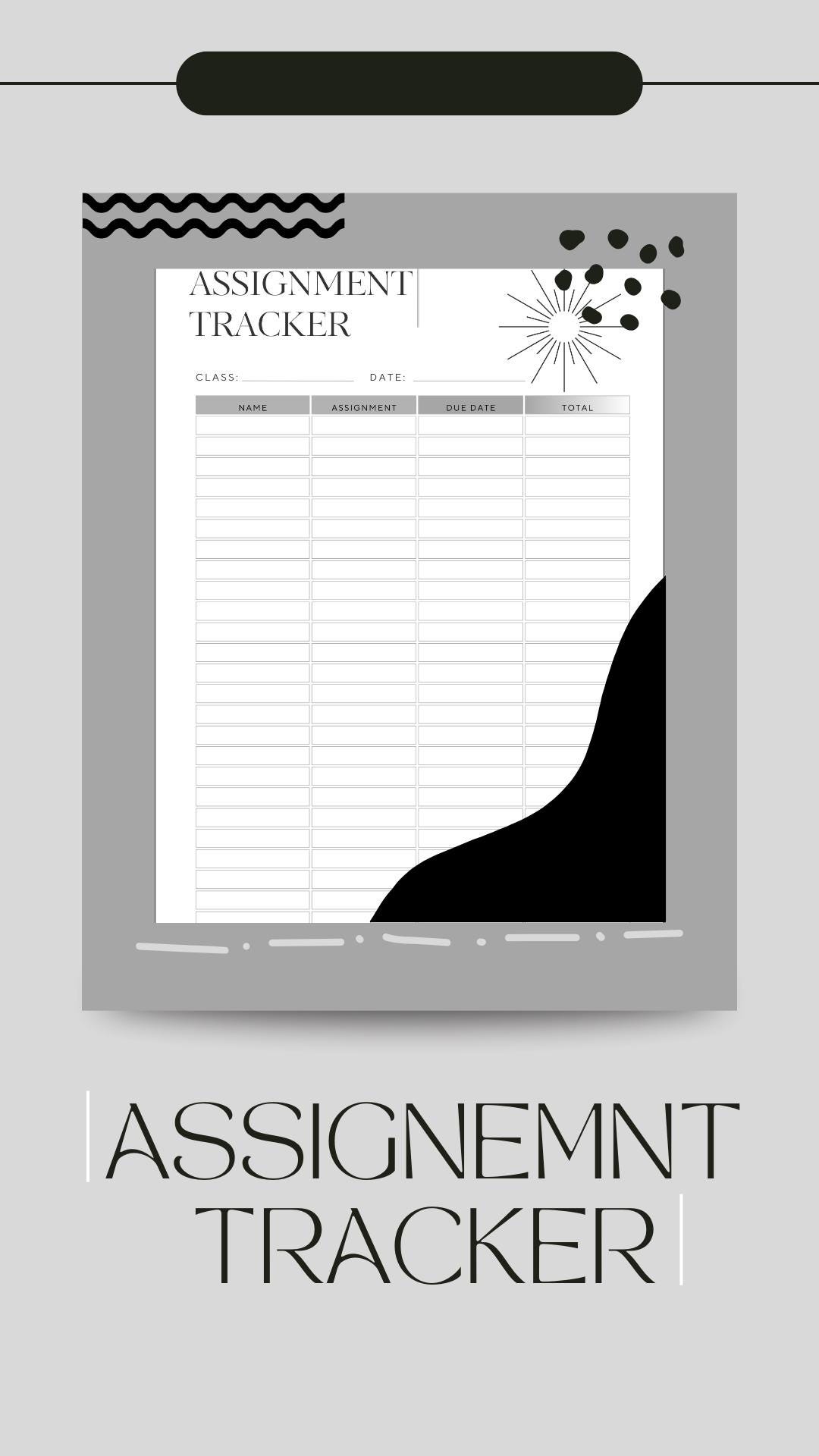 Assignment Tracker- Perfect for Students or Teachers! - Etsy
