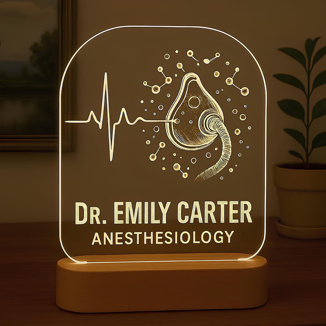 Anesthesiologist Custom Night Light | Personalized LED Lamp for Doctor ...