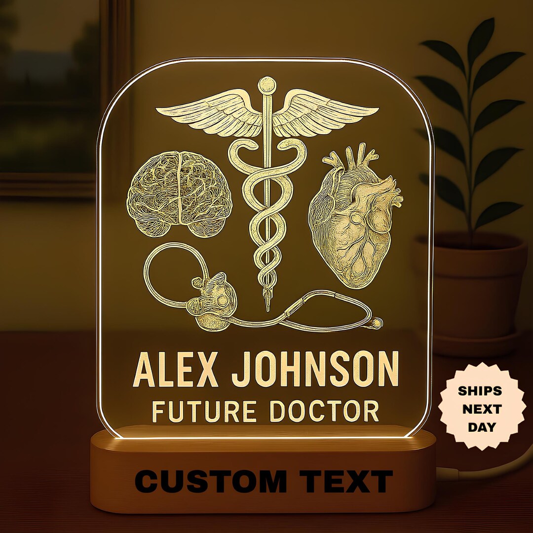 Future Doctor Custom Night Light | Personalized LED Lamp | Unique Gift ...