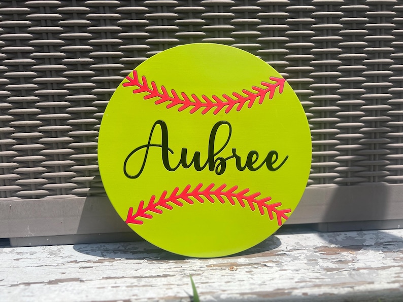 Customized Softball Wall Sign - Etsy