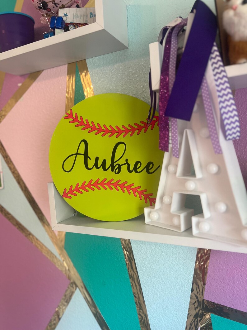 Customized Softball Wall Sign - Etsy
