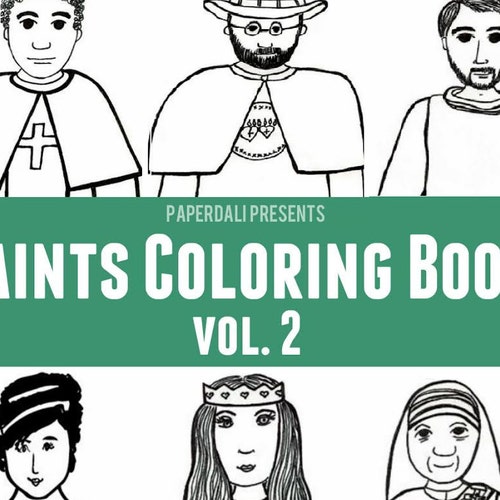 Catholic Saints Coloring Pages - Etsy