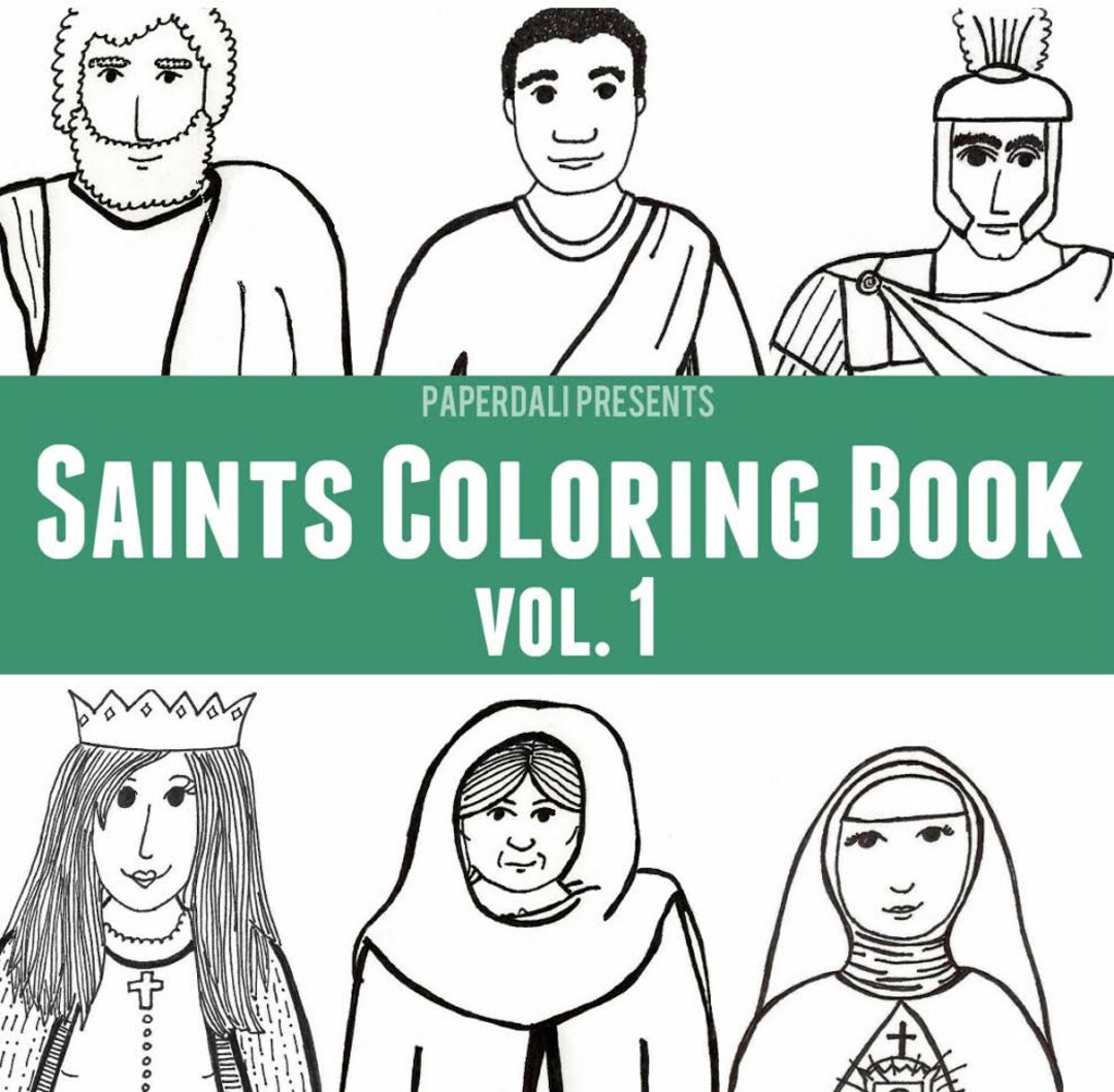 Catholic Saints Coloring Book, Vol. 1 Downloadable - Etsy