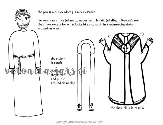 The Catholic Mass Playset in English and Spanish printable - Etsy