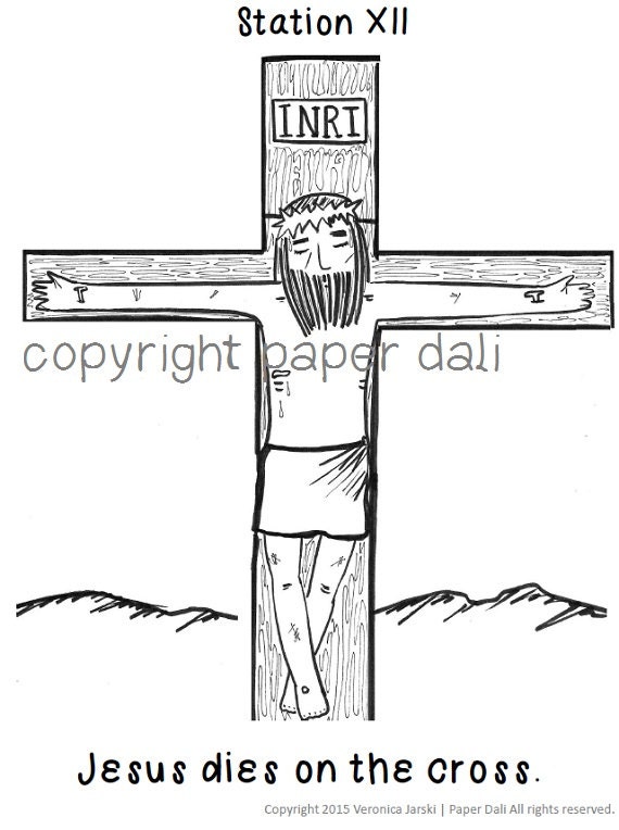 Jesus Dying On The Cross Coloring Pages