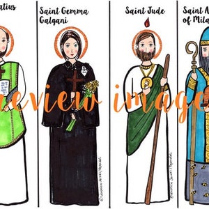 Catholic Saint Bookmarks for Students to Print and Color, Vol. 1 ...