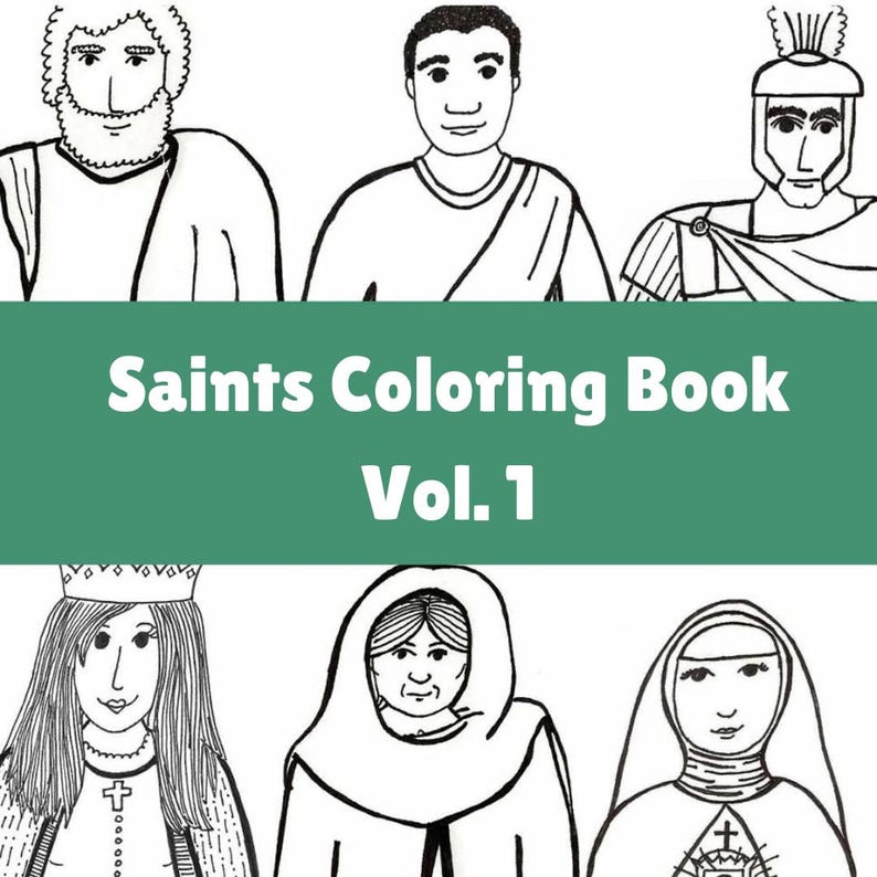 Catholic Saints Coloring Book, Vol. 1 | Printables | Downloadable ...