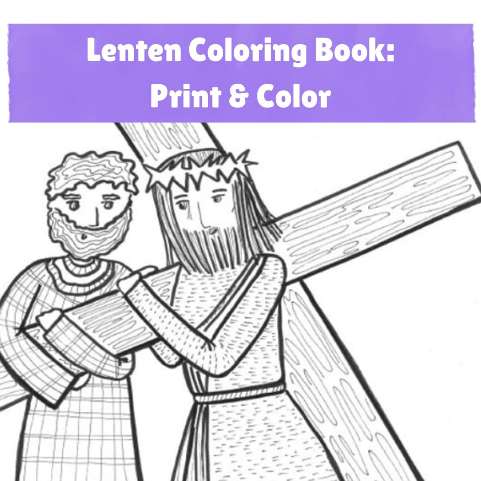 The Lenten Coloring Book | Downloadable | Printable | Digital File - Etsy