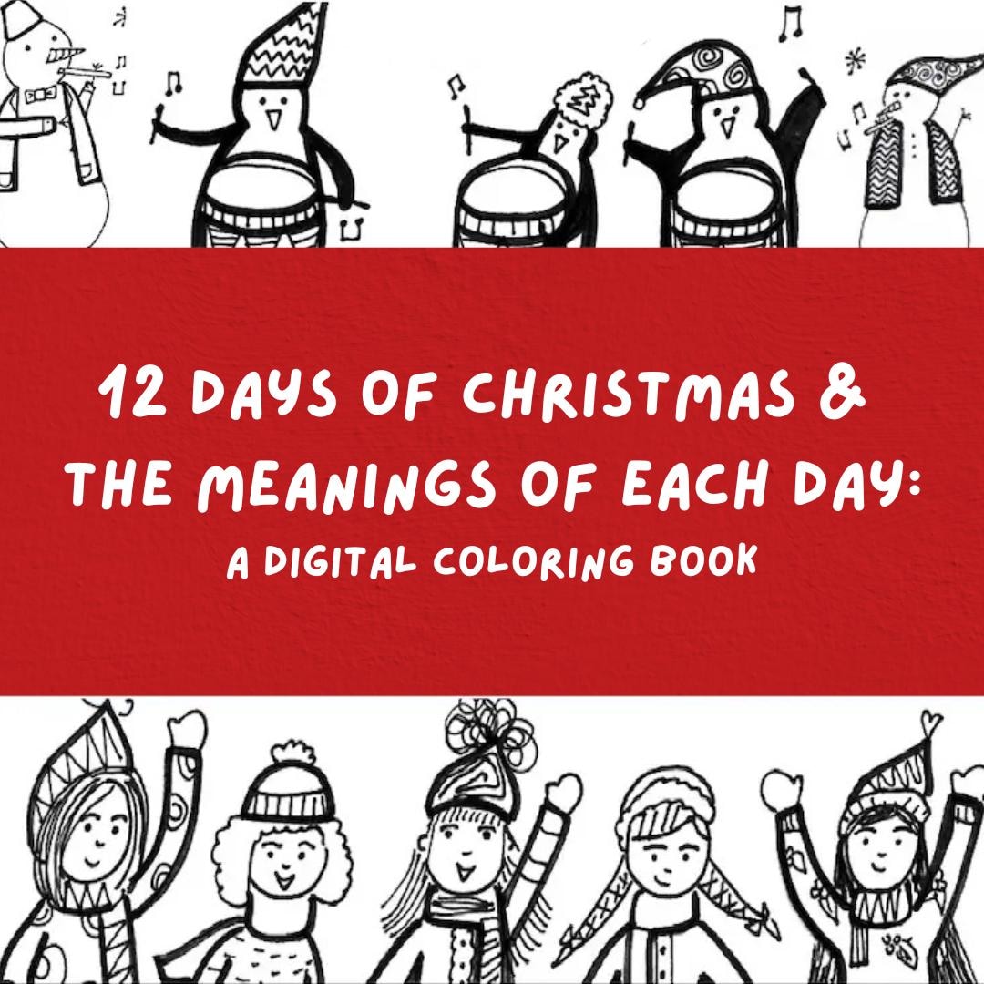12 Days of Christmas Coloring Book | Digital Coloring Book | Digital ...