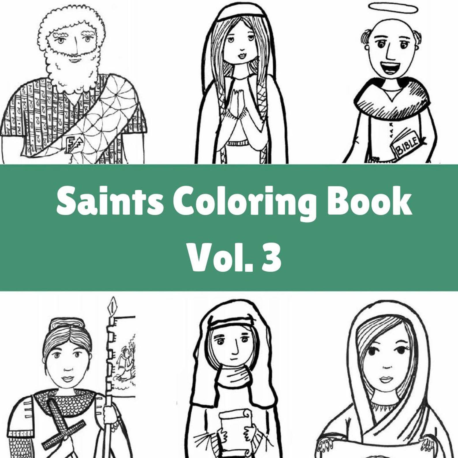 Catholic Saints Coloring Book, Vol. 3 (downloadable Pdfs) - Etsy