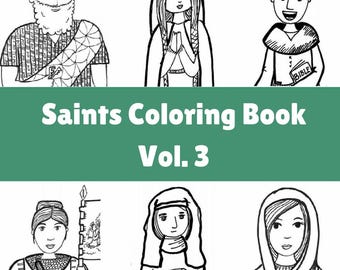 Catholic Coloring Book: Saints - Etsy