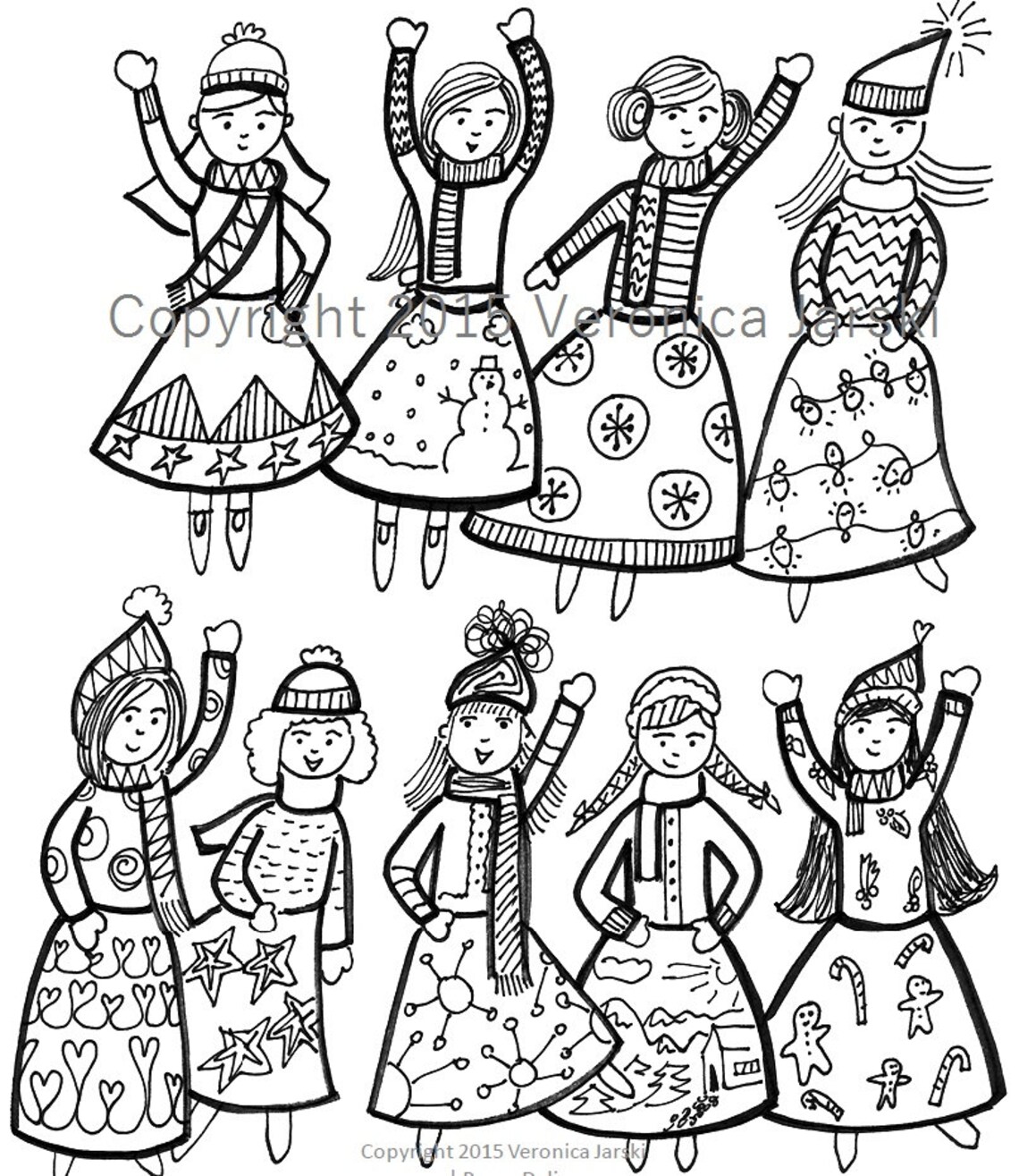 12 Days of Christmas Coloring Book Digital Coloring Book Digital Art ...