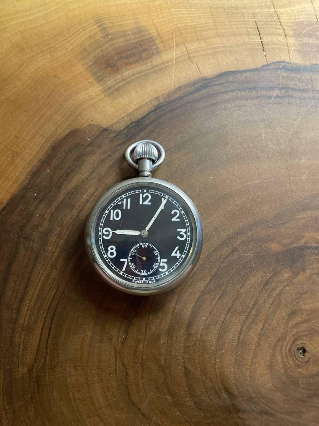 WWII British Military Pocket Watch, Made in Switzerland - Etsy Canada