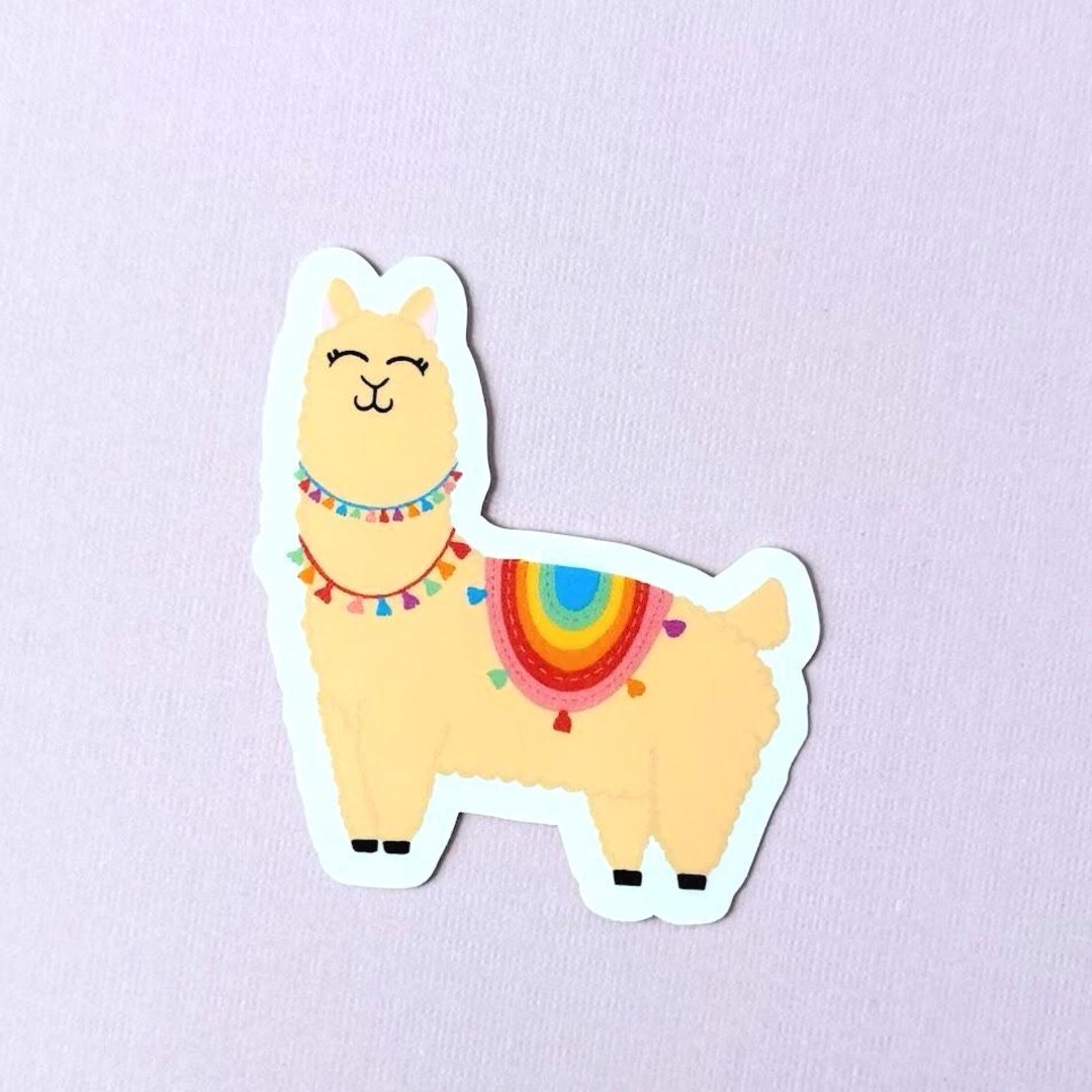 Tan Llama Vinyl Sticker: Laptop, Water Bottle Decal - Etsy