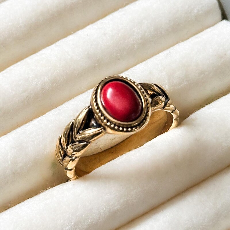 Red Stone Ring - Etsy