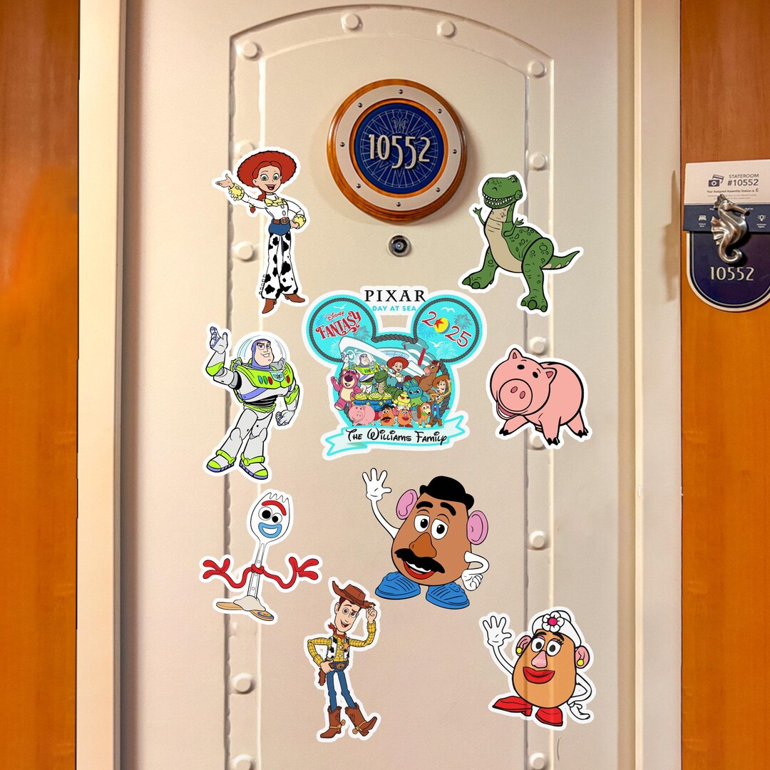 Toy Story Pixar Day at Seas Disney Cruise Magnets, Family Cruise Magnet ...