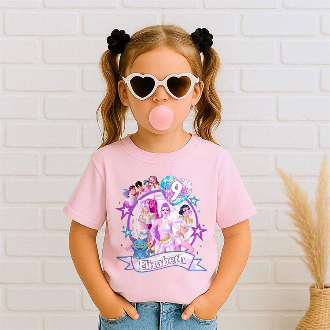 Kpop Demon Hunter Custom Birthday Girl Shirt, KPDH Huntrix Personalized ...