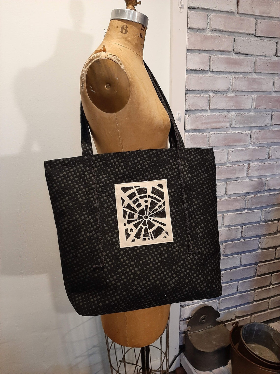 Block Print Tote Bag - Etsy