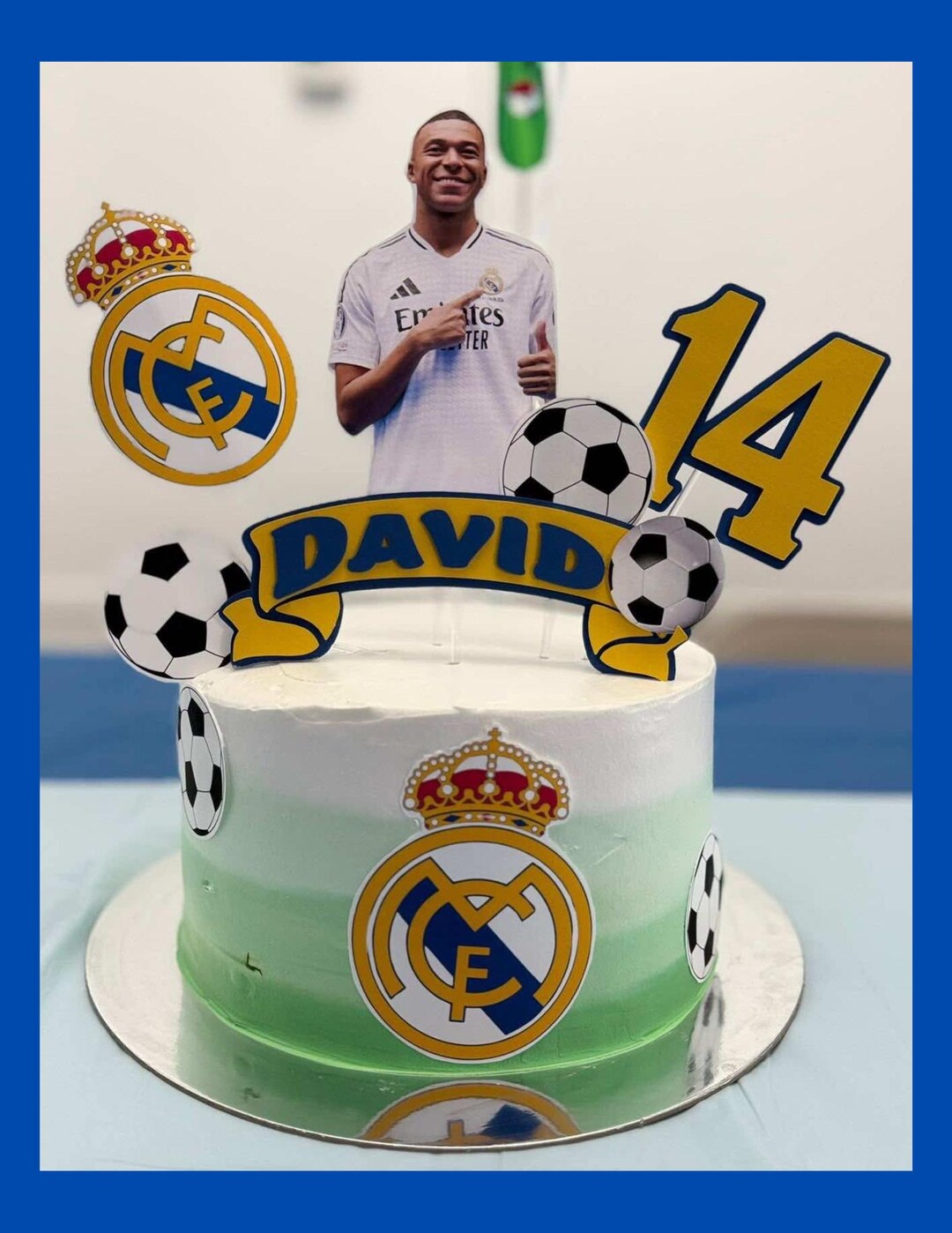 Kylian Mbappe Real Madrid Cake Topper - Etsy UK
