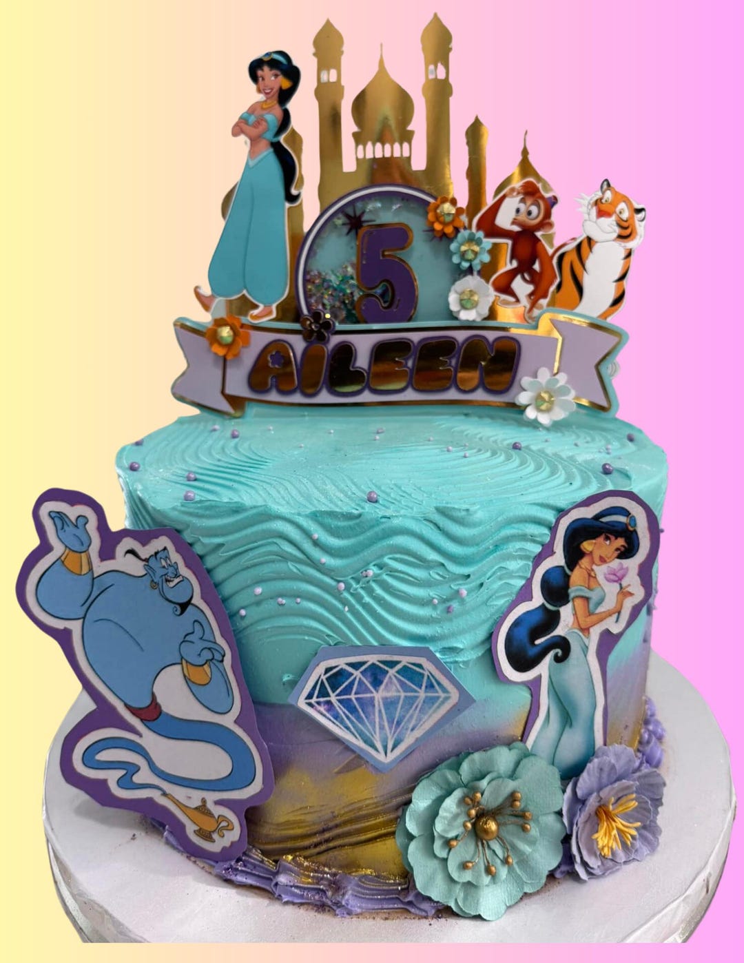 Princess Jasmine Cake Topper Shaker - Etsy