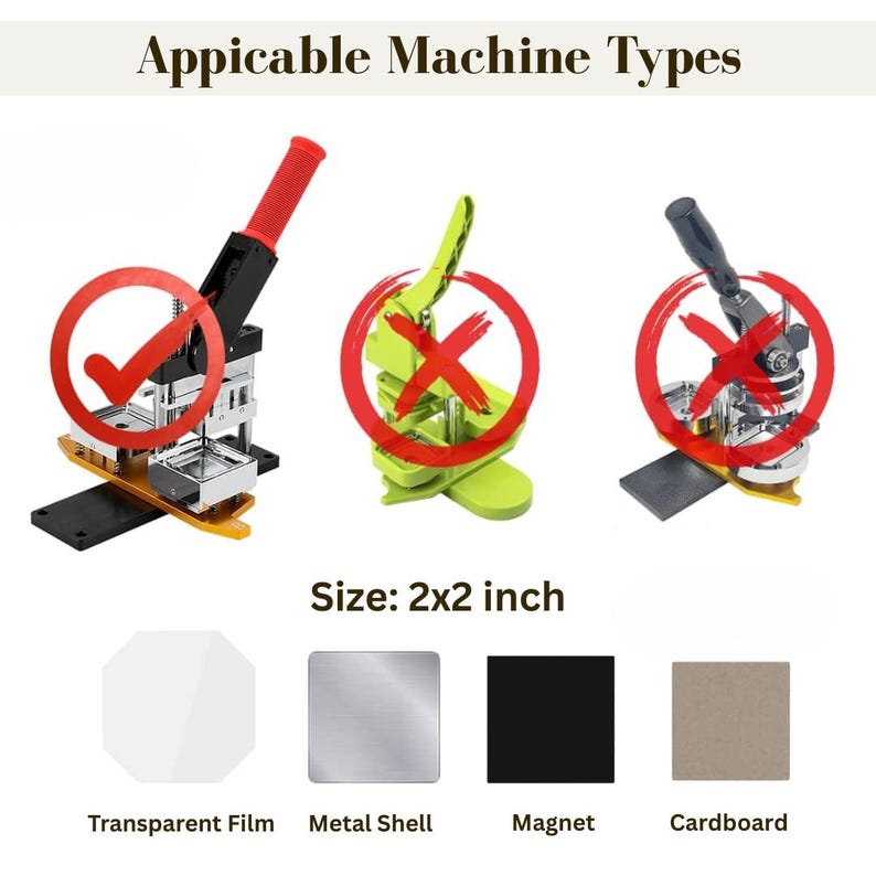 2x2 Inch Fridge Magnet Maker Materials - Ref Magnet 100 Piece Kit - Etsy