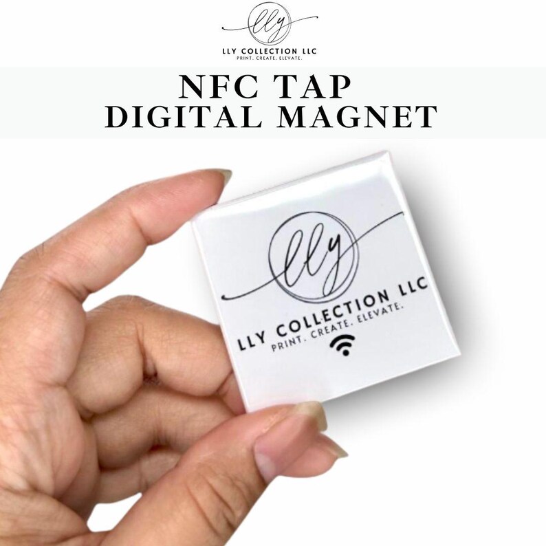NFC Tap Digital Magnet: Business Card Fridge Magnet - Etsy