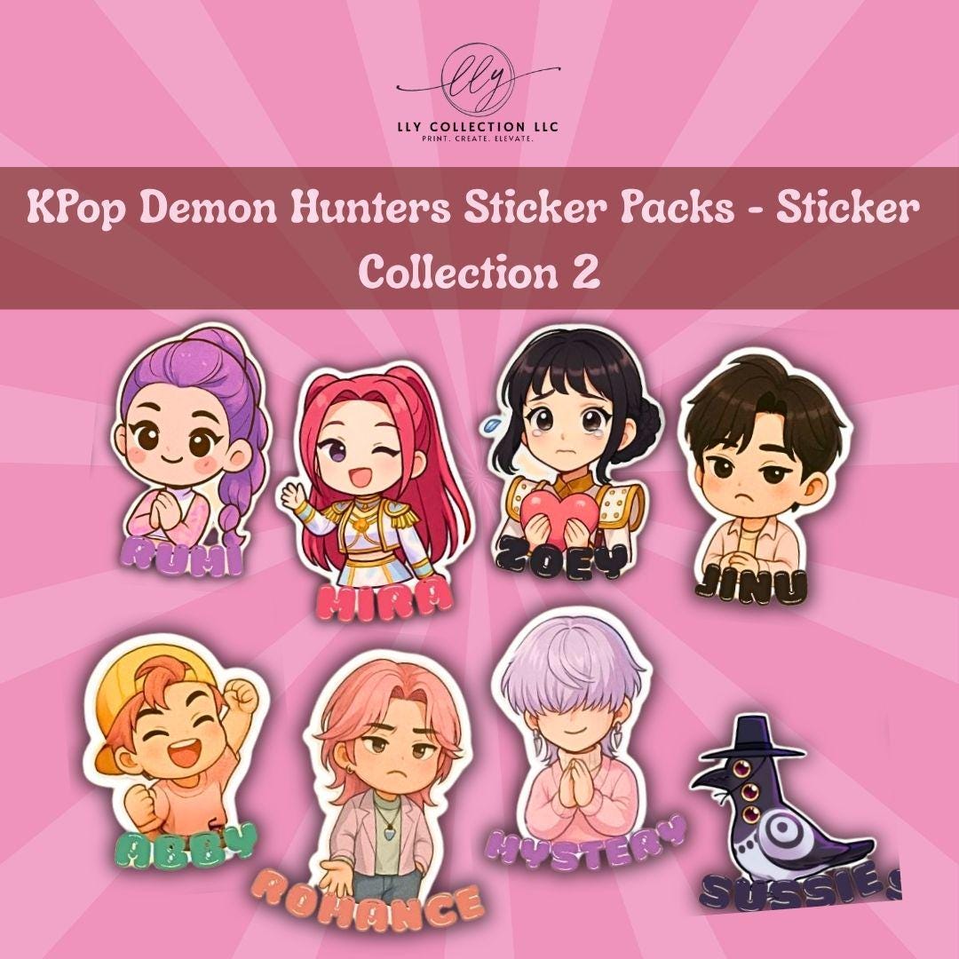 Kpop Demon Hunters Sticker Packs- Sticker Collection 2 - Etsy