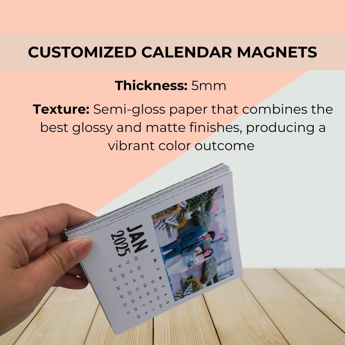 Personalized Photo Calendar Magnet: Custom 4x5" Gift - Etsy